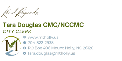 (September 2025) Request for City of Mount Holly, NC Government: List of all employees and ...